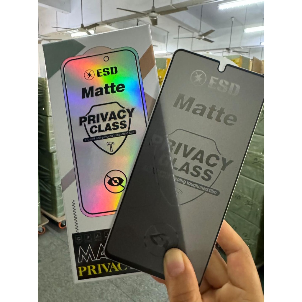 Jual Tempered Glass NEW ESD MATTE PRIVACY / ANTI SPY All Tipe (Harap Beli Packing Tambahan biar ...