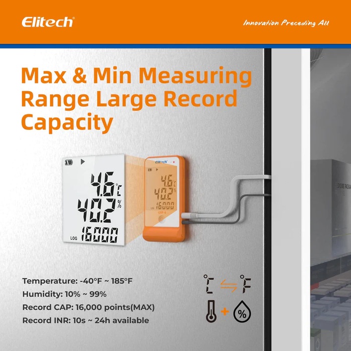 Jual GSP-6 ELITECH Temperature & Humidity Data Logger GSP6 ( Sertifikat ...