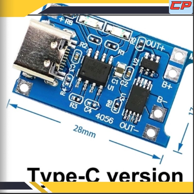 Jual TP4056 5V USB Type C 1A CHARGING Charger BMS BATTERY Baterai ...