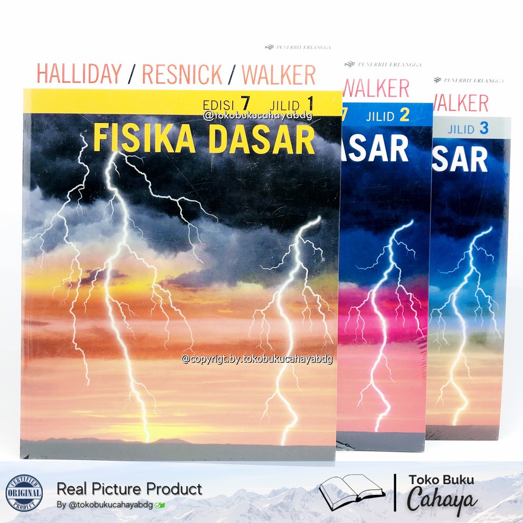 Jual BUKU FISIKA DASAR HALLIDAY JILID 1 2 3 EDISI 7 ERLANGGA RESNICK WALKER ORIGINAL | Shopee ...