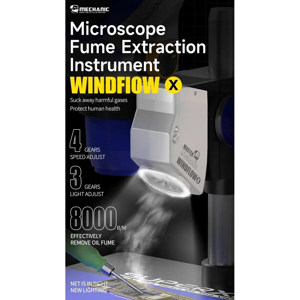 Jual MECHANIC WindFlow X Exhaust Fan with Light Powerful Smoke Exhaust ...