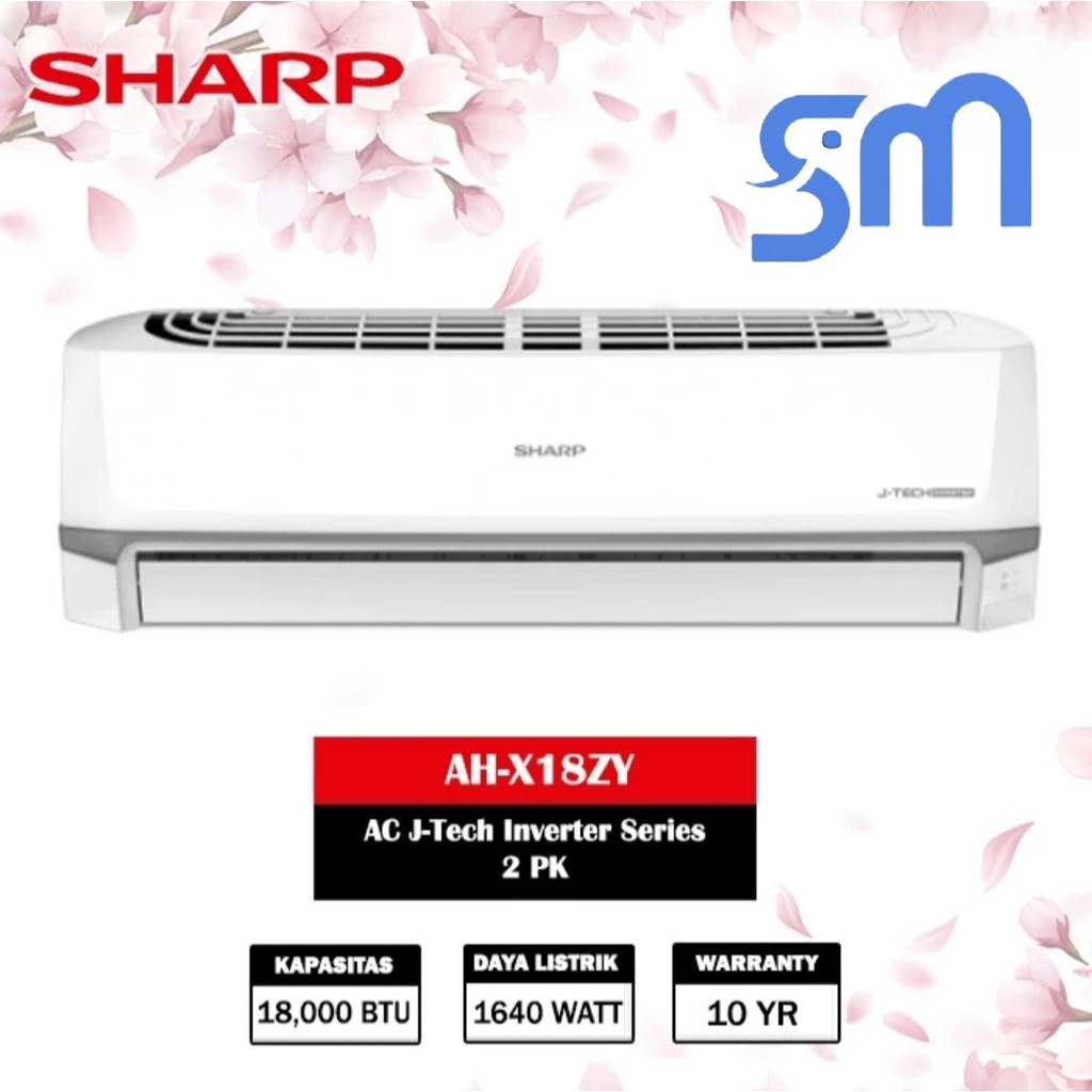 Jual AC Sharp 2 Pk AH-X18ZY J-Tech Inverter Series 18ZY | Shopee Indonesia