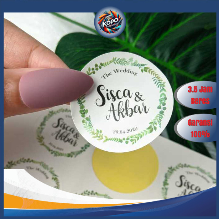 Jual KOPO Print Stiker Wedding Souvenir Cetak Label Sticker Custom ...