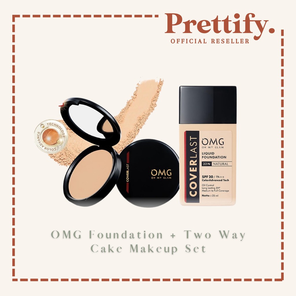 Jual OMG FAVOURITE BUNDLE! Duo Power Cover (Foundation + Bedak ...