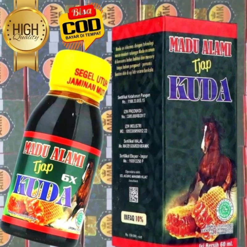 Jual OBAT KUAT HERBAL Madu Pria Perkasa Super Tonik asli Tjap Kuda 100% ...