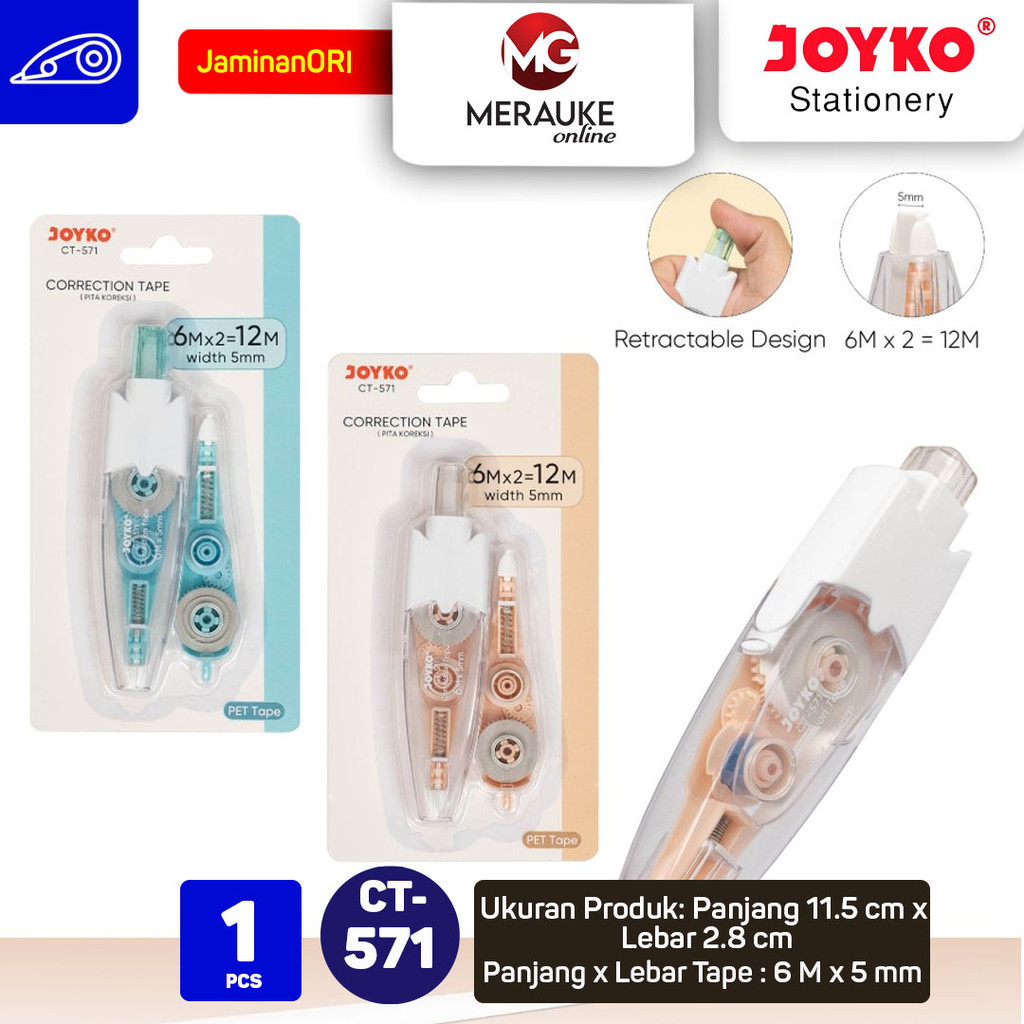 Jual Correction Tape JOYKO CT-571 12m x 5mm | Shopee Indonesia