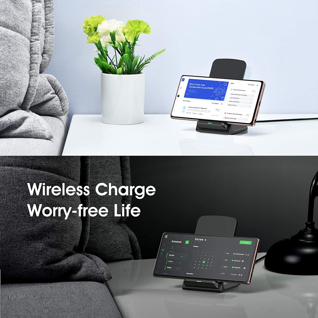 Jual [COD] 30W Wireless Charger Stand Foldable Charge Dock Fast Stand ...