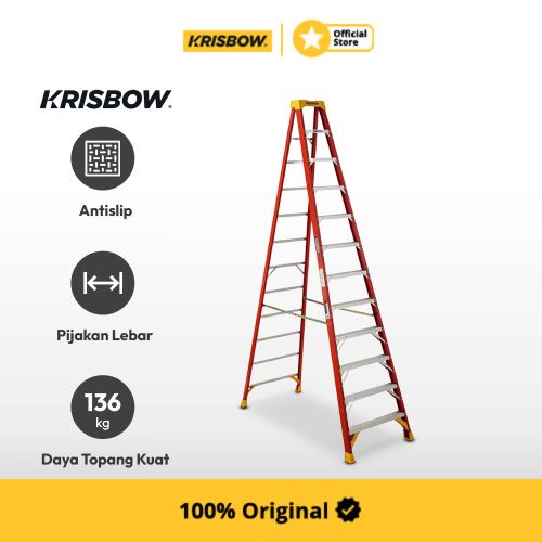 Jual Werner Ladder Tangga Fiber Glass 12 Step 3.6 Mtr - Oranye | Shopee ...