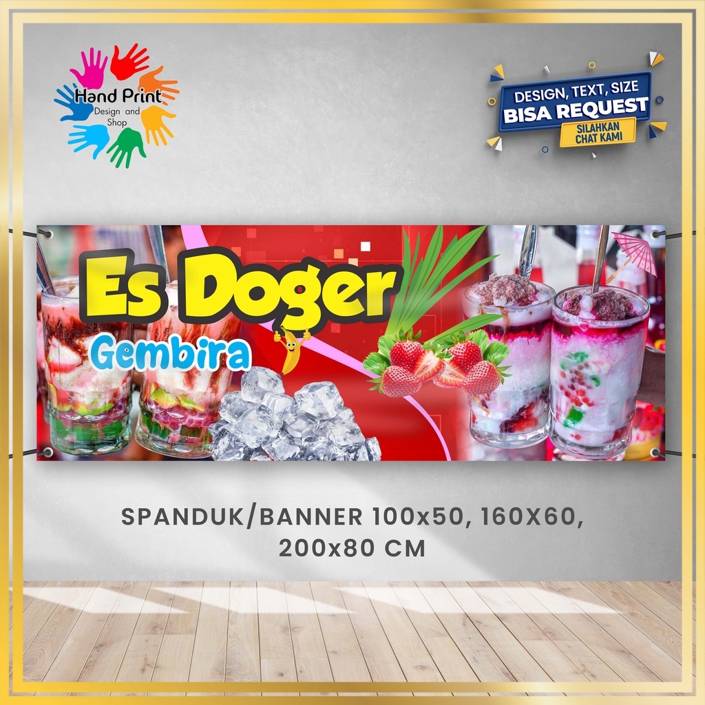 Jual SPANDUK / BANNER Es Teler Sultan Merah B Bisa Request Desain ...