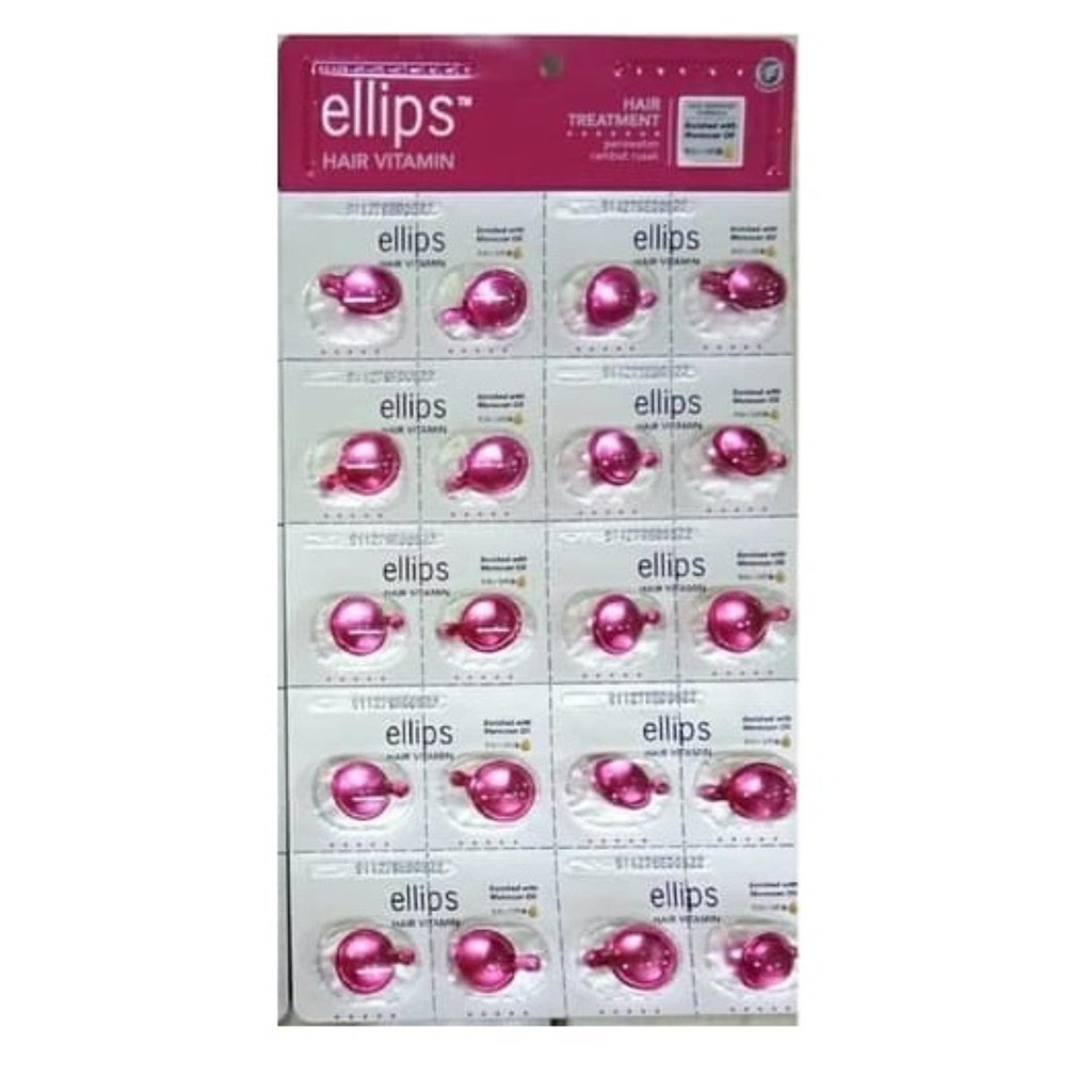 Jual Ellips Hair Vitamin isi 20 Capsules | Elips Perawatan Rambut Hitam ...