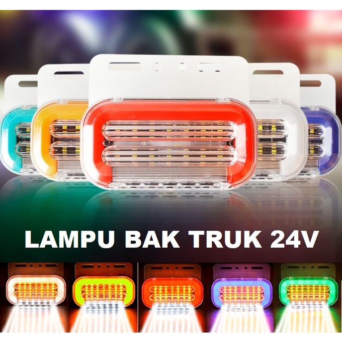 Jual Lampu Bak Truk OVAL 24v LED samping truck running sein variasi bus | Shopee Indonesia