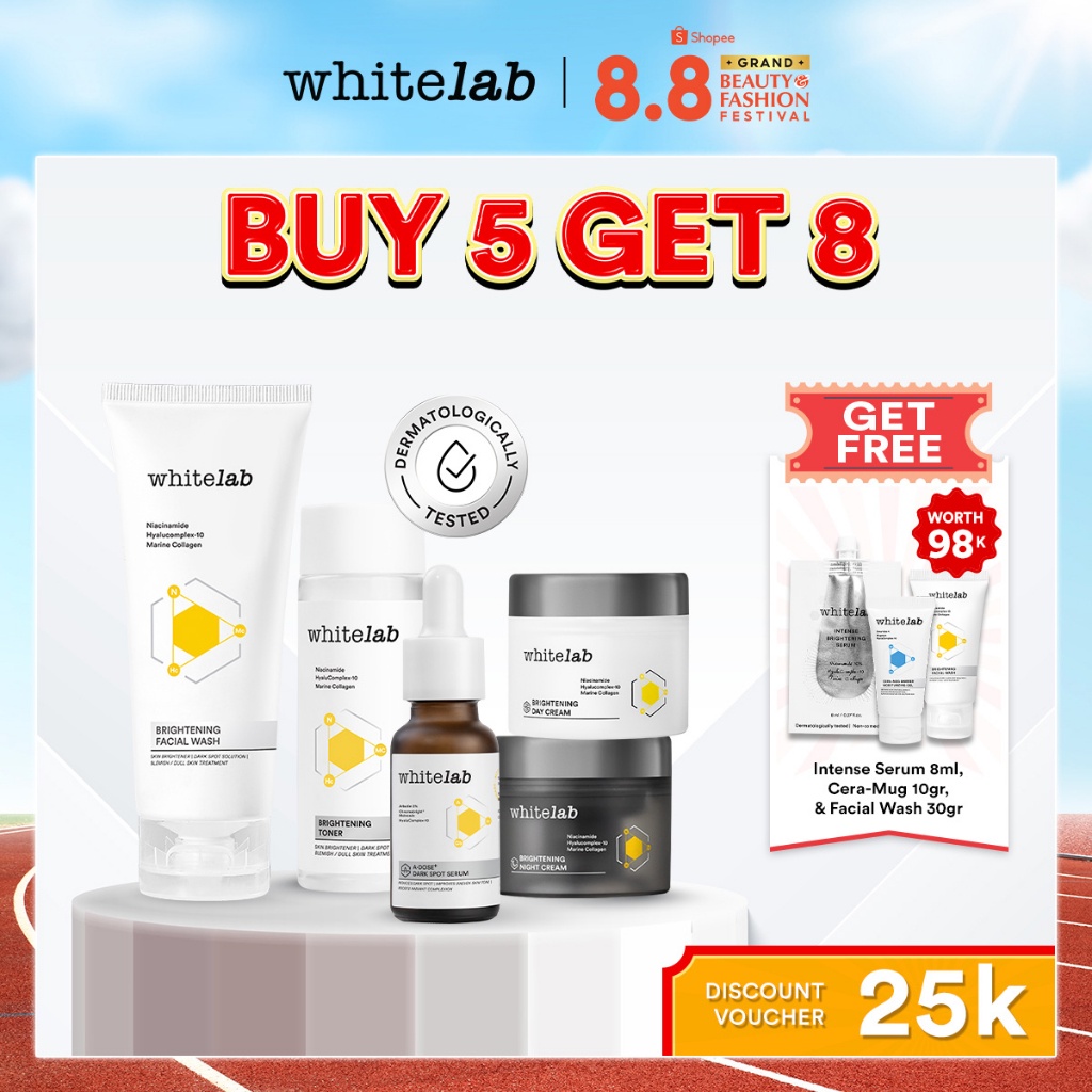Jual [FREE PRODUCTS] Whitelab Brightening Paket Wajah & Serum | Shopee ...