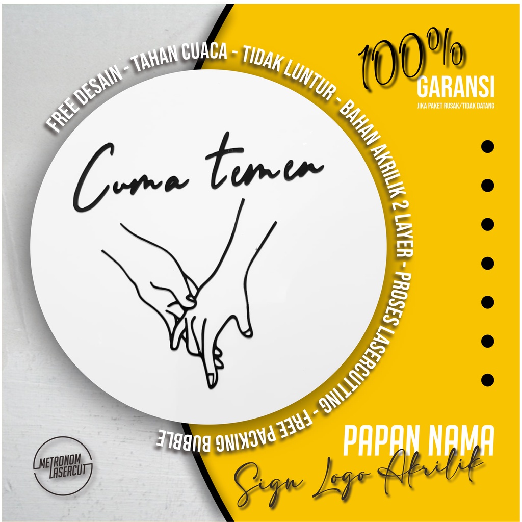 Jual Sign Papan Nama Toko Logo Cafe Akrilik Custom Premium Signage Pop ...