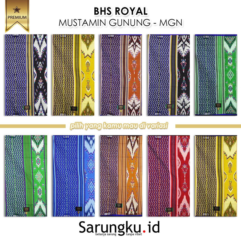 Jual SARUNG BHS ROYAL MUSTAMIN GUNUNG (MGN) | Shopee Indonesia