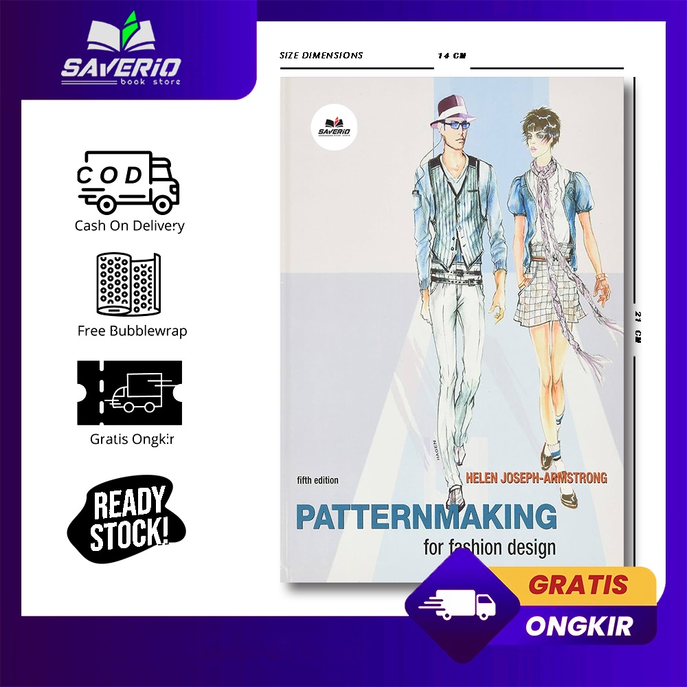 Jual (ENGLISH) Patternmaking for Fashion Design Fifth 5th Edition by ...