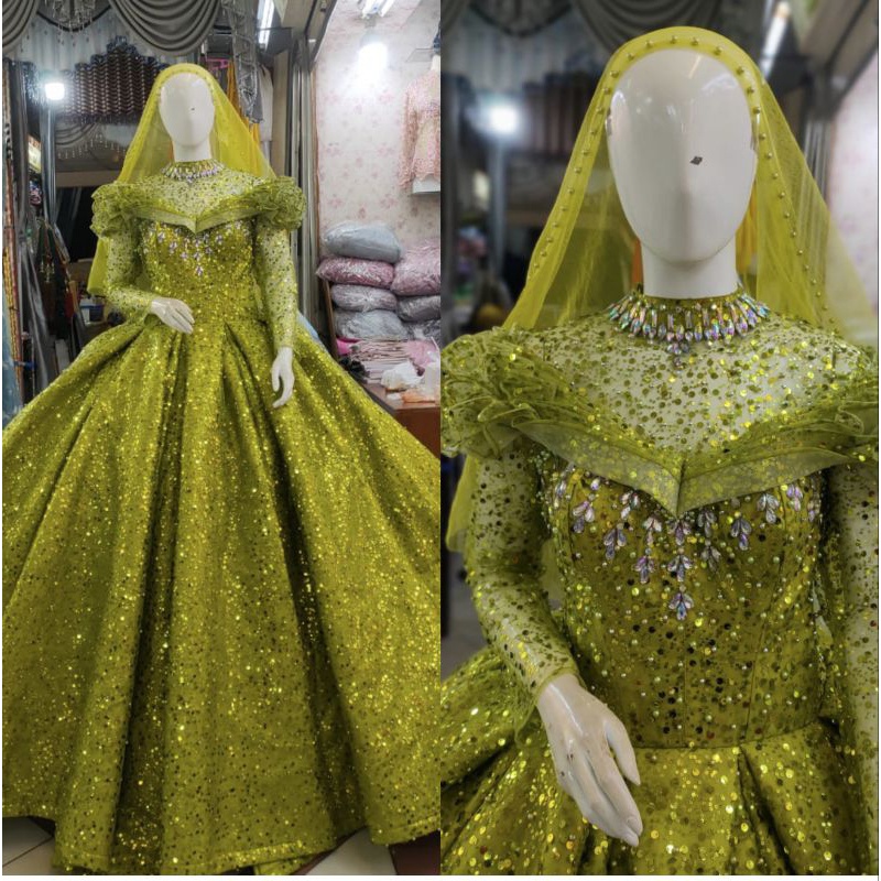 Jual BARBIE PENGANTIN BEREKOR MEWAH MODERN//GAUN WEDDING TERKINI//GAUN ...