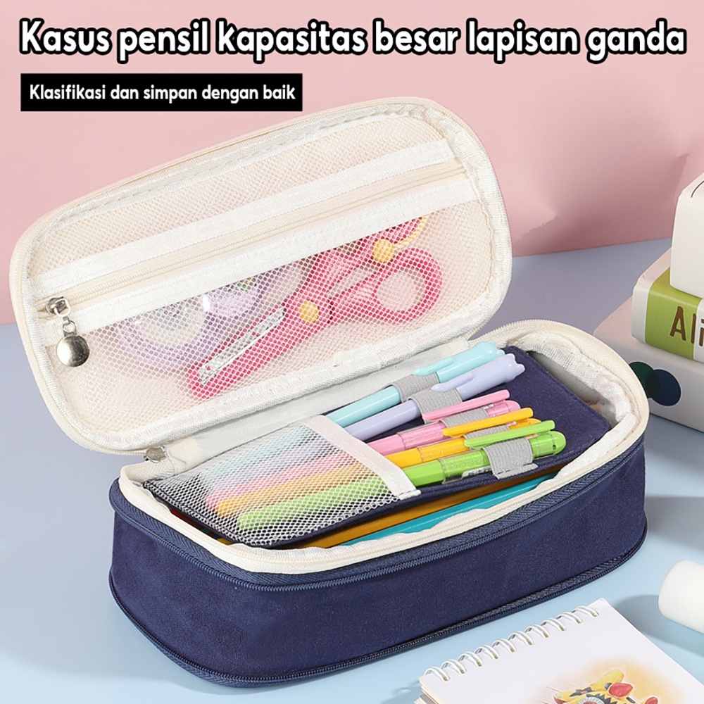 Jual Kapasitas Besar Pensil Tas Kantong Dudukan Kotak untuk Anak ...