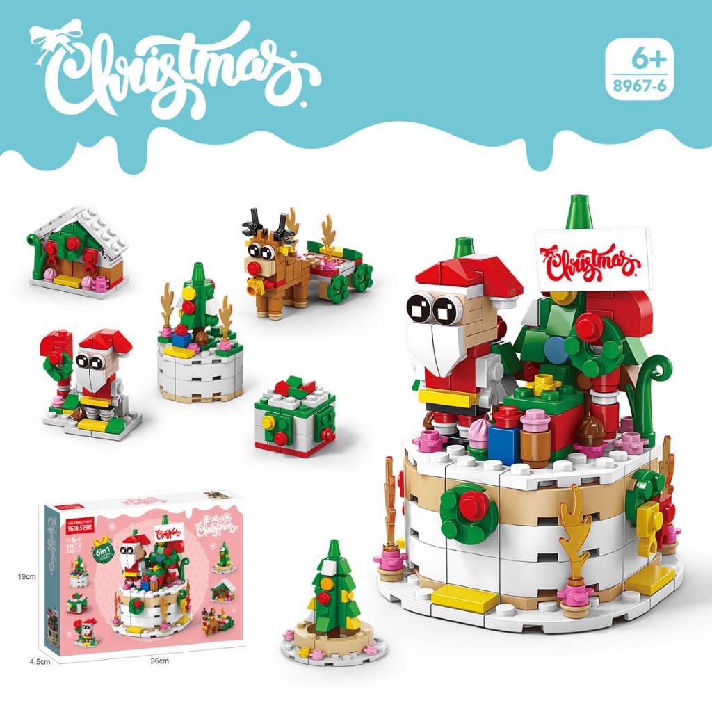 Jual MEKANSM Blok Bangunan Natal 6in1 DIY Pohon Natal Block Balok Bata Sinterklas Mainan Anak ...