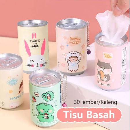 Jual Tissue / Tisu Basah Kaleng ( Isi 30 Helai - Bisa Jadi Gantungan ...