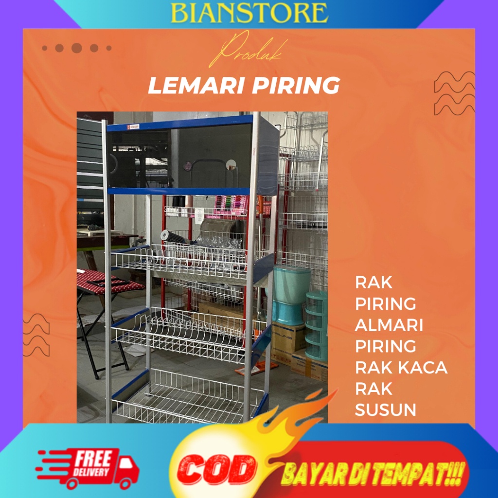 Jual Lemari Piring / Rak Piring AW Master / RAK PIRING KACA / RAK ...