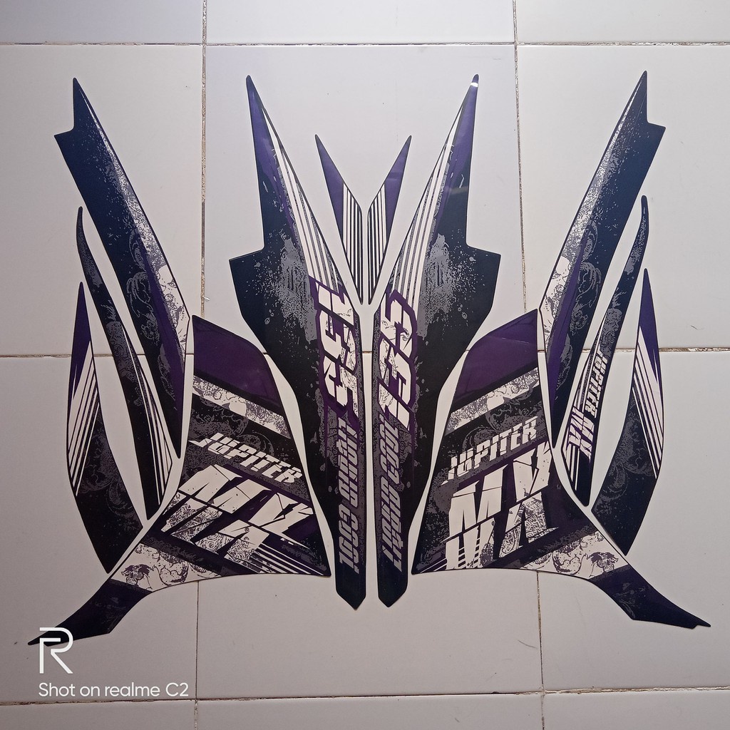 Jual STIKER MOTOR YAMAHA JUPITER MX 2013 HITAM UNGU | Shopee Indonesia