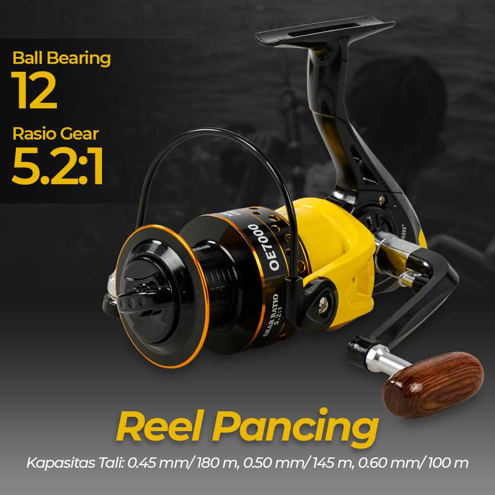 Jual PROMO Reel Pancing Spinning Yumoshi 200 4000 5000 7000 9000 Series ...