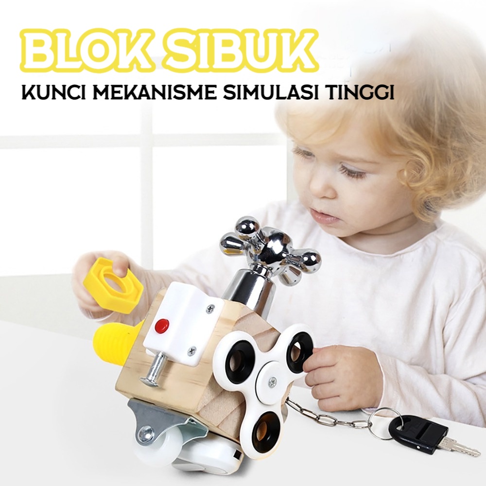 Jual Mainan Edukasi Busy Cube Sensory Cube Board Montessori Toys Kado ...