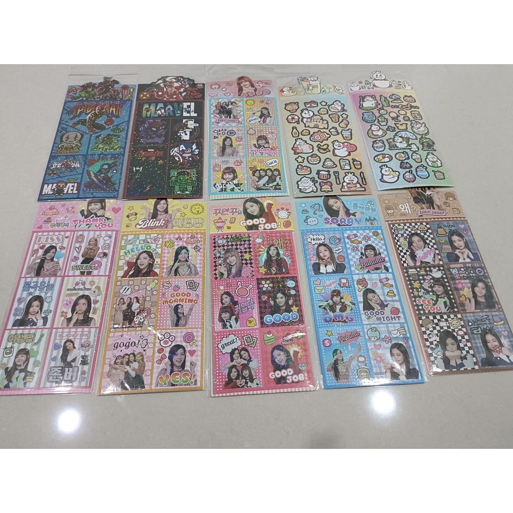Jual BOP STICKER 2D BLINK BLING MARVEL BLACKPINK MIXUE AVENGERS ...