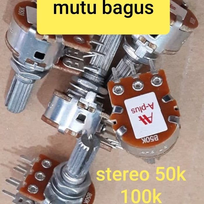 Jual potensio stereo 50k 100k aplus a plus a-plus mutu bagus - 100K ...