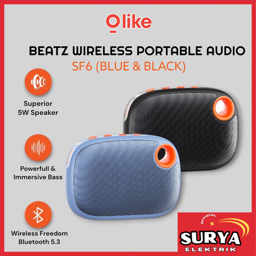 Jual Stereo Wireless Speaker OLIKE SF6 Portable Audio Bluetooth 5.3 ...