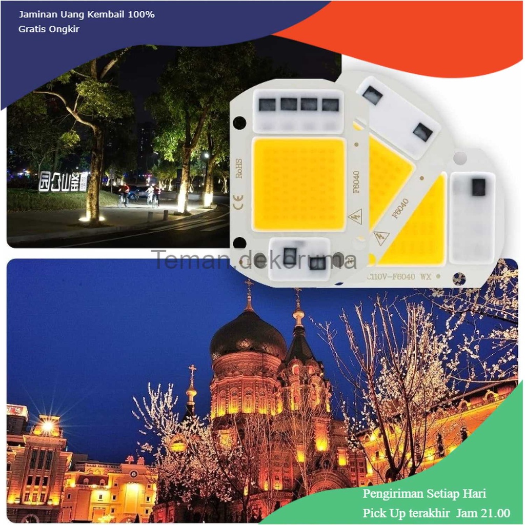 Jual TD - LMP Suide Chip LED Lampu COB Floodlight Spotlight Warm White ...