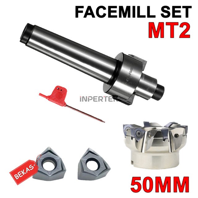 Jual Paket Arbor Set MT2 FMB22 Facemill 50mm Insert WNMU 08 Taper MFWN ...