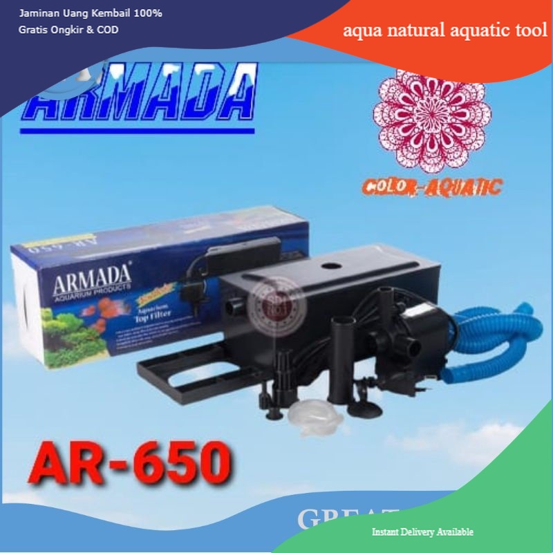 Jual Armada ar 650 filter aquarium pompa aquarium 1 paket | Shopee ...