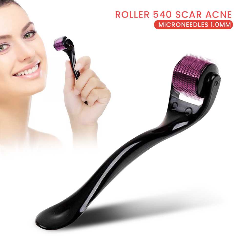 Jual Alat Roller Wajah Derma Roller 540 Scar Acne MicroNeedles 1.0mm ...