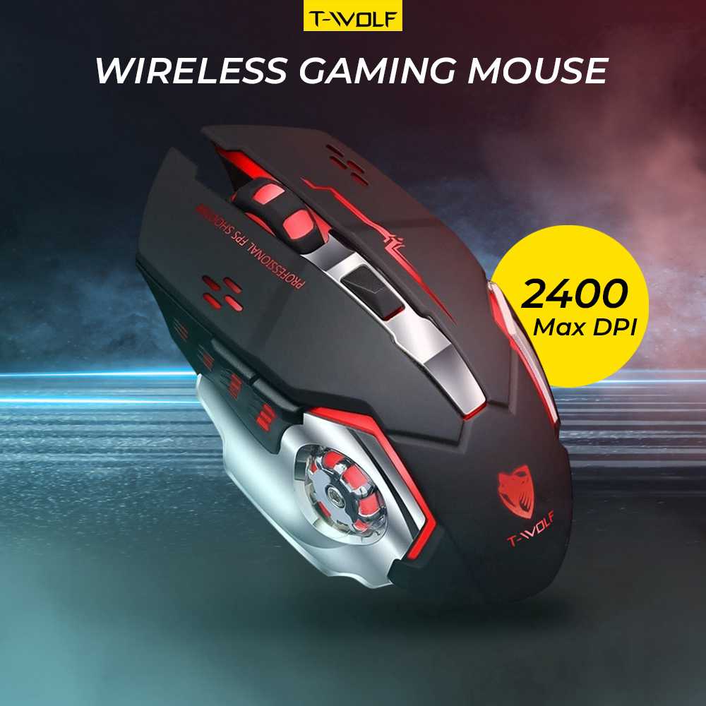Jual Mouse Wireless Gaming Nirkabel Mouse Ergonomic RGB Rechargeable ...