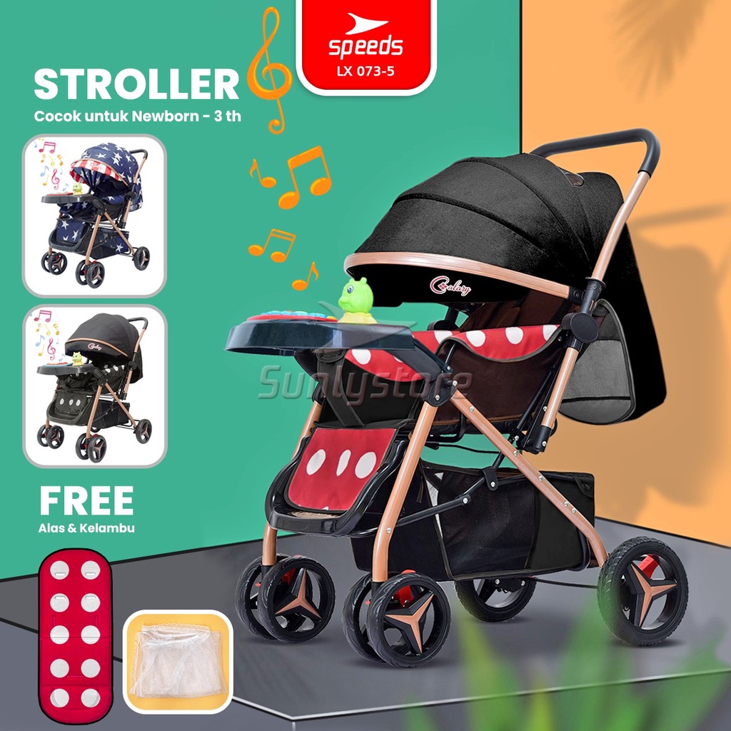 Jual SPEEDS Stroller Anak Premium Full Cover Kelambu Bayi Newborn Baby ...