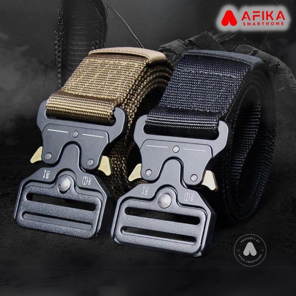 Jual Tali Ikat Pinggang Gesper Pria Canvas Military Tactical 120 cm | Shopee Indonesia