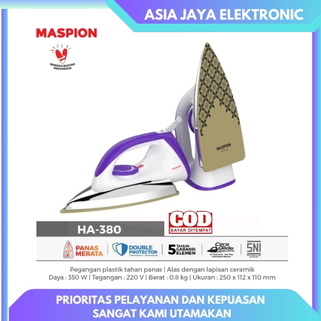 Jual MASPION Setrika HA-380 Baru Batik Series Ceramic | Shopee Indonesia