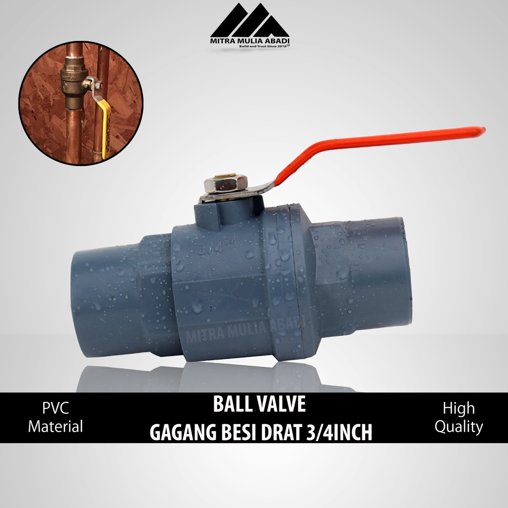 Jual Stop Kran Gagang Besi Keran Ball Valve ukuran 3/4 inch | Shopee Indonesia
