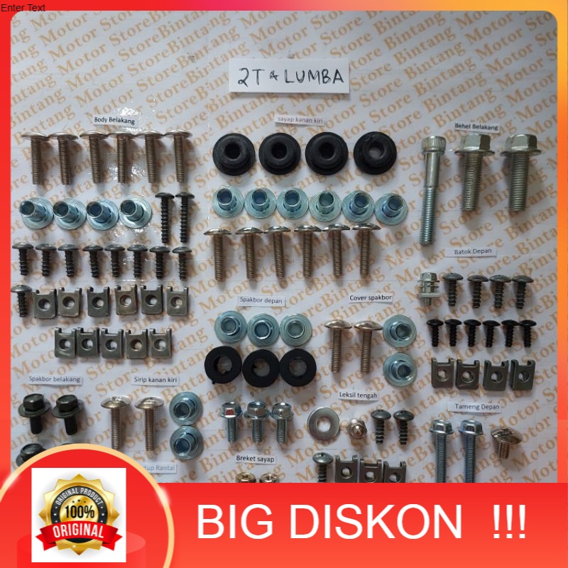 Jual Baut Full Set Baut Full Body Motor Suzuki Satria 2Tak Hiu dan ...