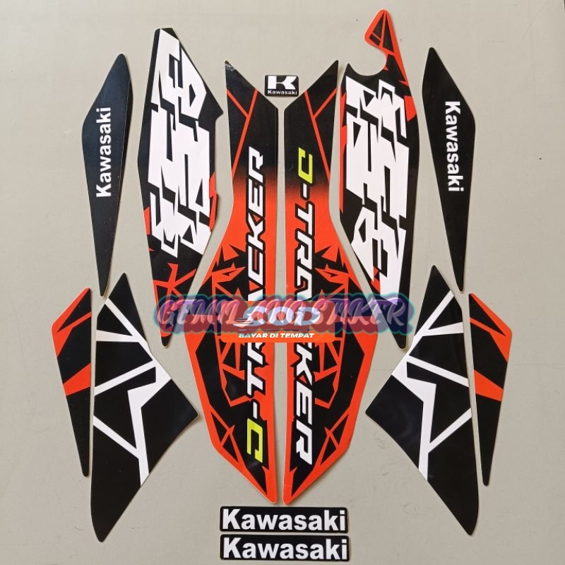 Jual Striping Decal Polet Sticker motor kawasaki D-Tracker dtracker ...