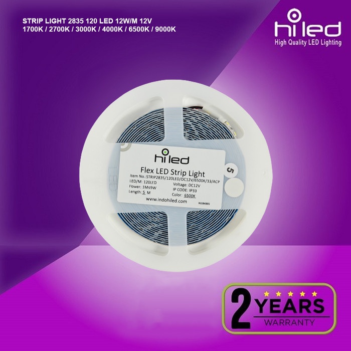 Jual HILED / STRIP LIGHT 2835 120 LED 12W/M 12V / Hemat Listrik ...
