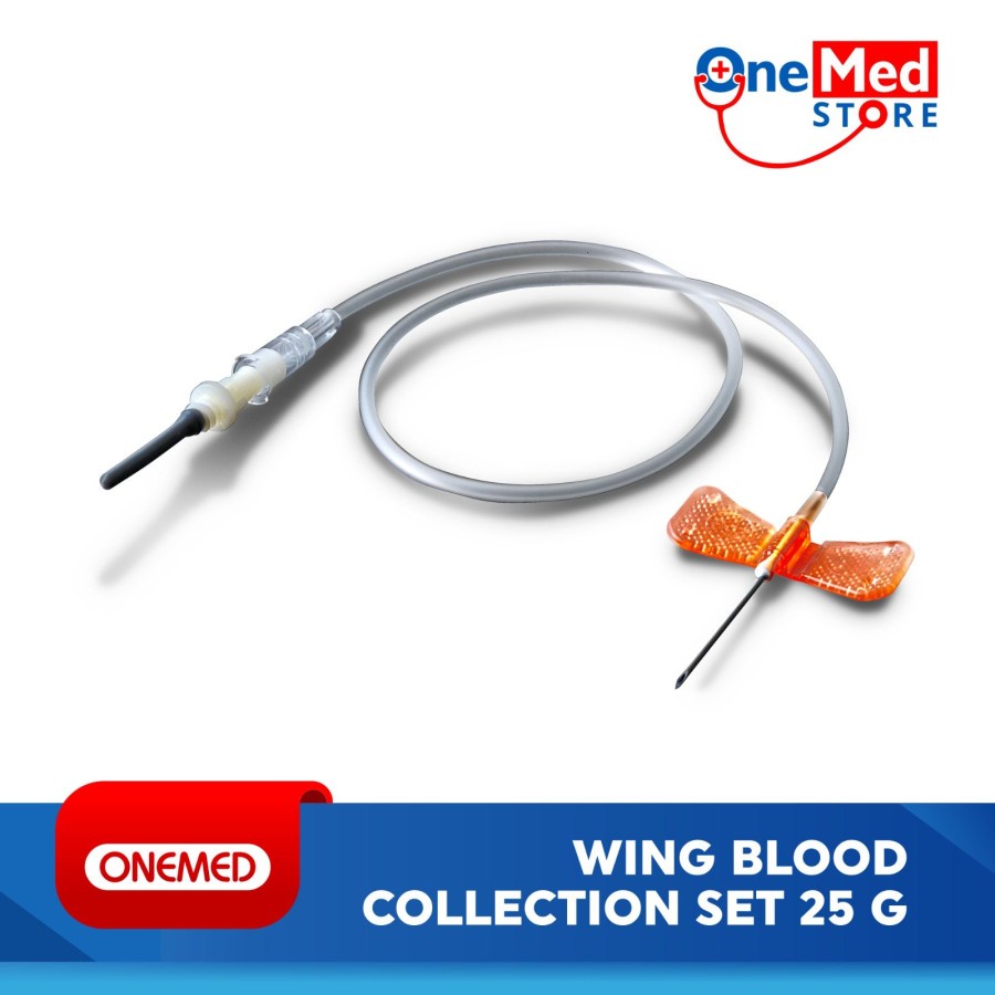 Jual Wing Blood Collection Needle Multi Sample 25G Onemed Box Isi ...