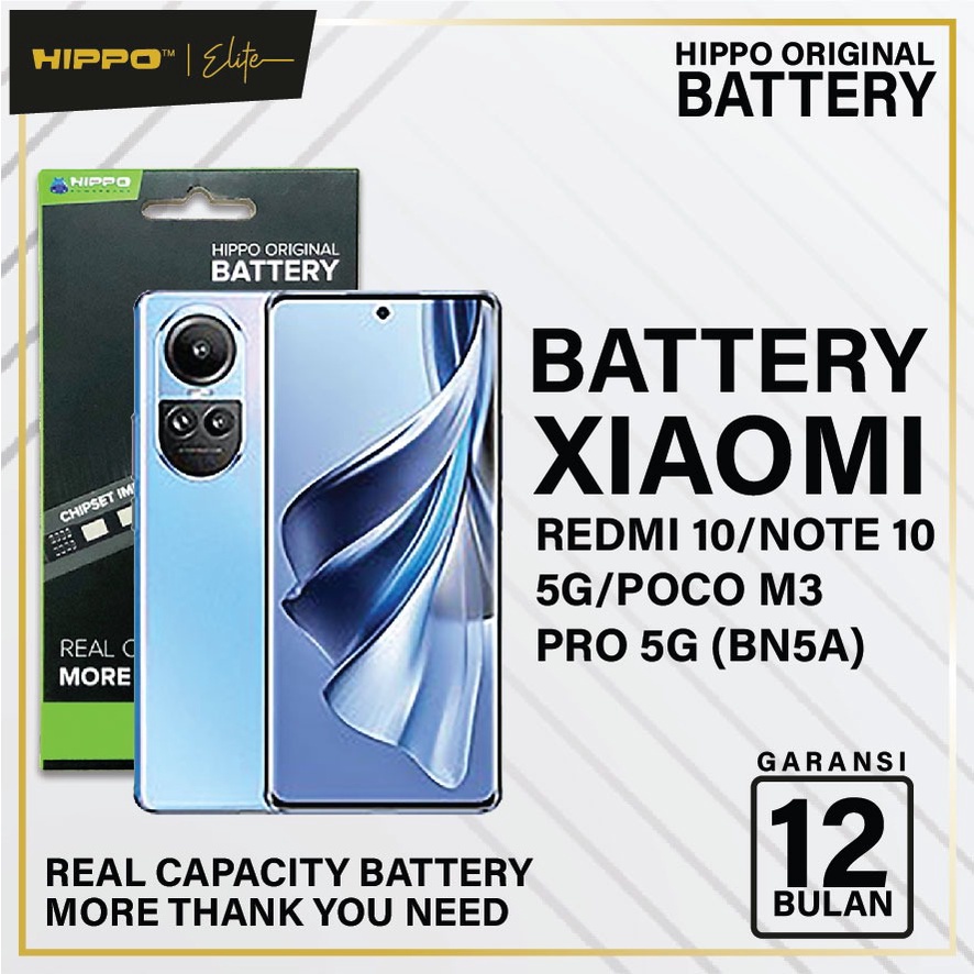 Jual [ HIPPO BN5A ]- Hippo Baterai Xiaomi XIOMI Redmi 10 / REDMI Note ...