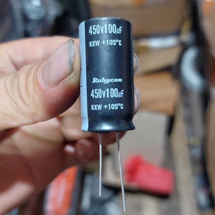 Jual 100 uf 450v rubicon asli original ori 100uf 400v 450v 100 mikro uf ...
