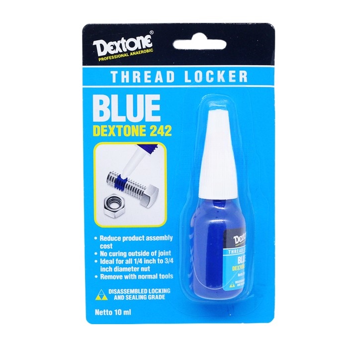 Jual Lem Baut Dextone 242 Thread Locker Blue Trimpot Temporer Biru ...