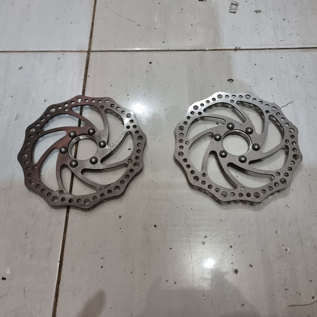 Jual Sepasang Disc Brake Rotor 160 Drat Ulit Piringan Cakram Sepeda ...