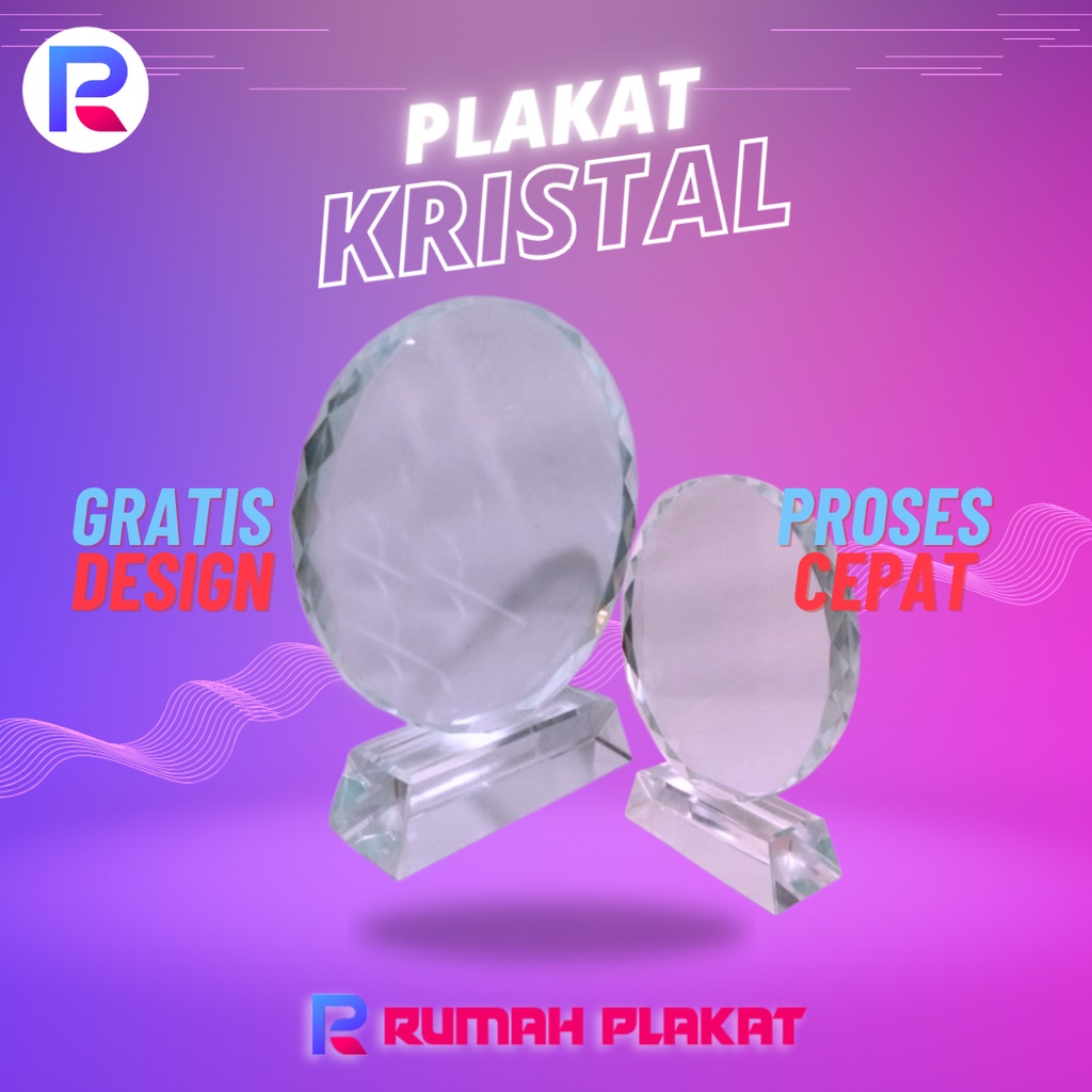 Jual Custom Plakat Akrilik Diamond Kristal Bundar Kosongan Gravir Print ...