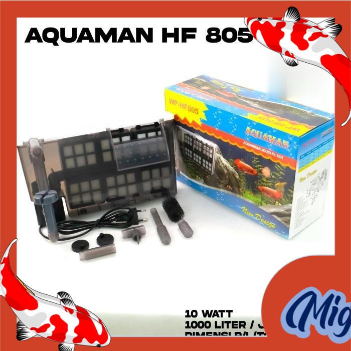 Jual AQUAMAN WP HF 805 HF805 Slim Hanging Filter Gantung Aquarium ...
