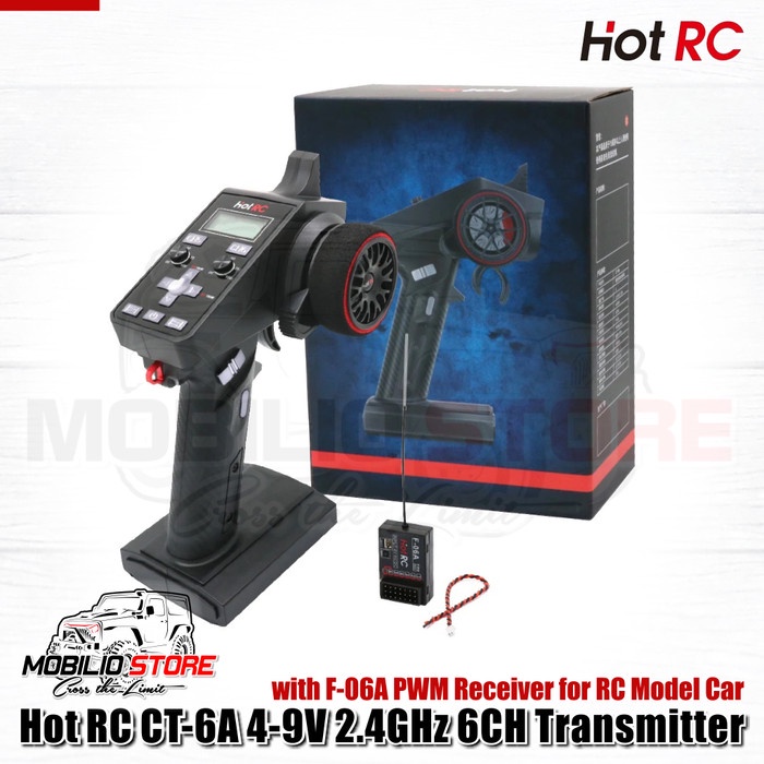 Jual HotRC CT-6A 4-9V 2.4GHz 6CH Transmitter with F-06A PWM Receiver ...
